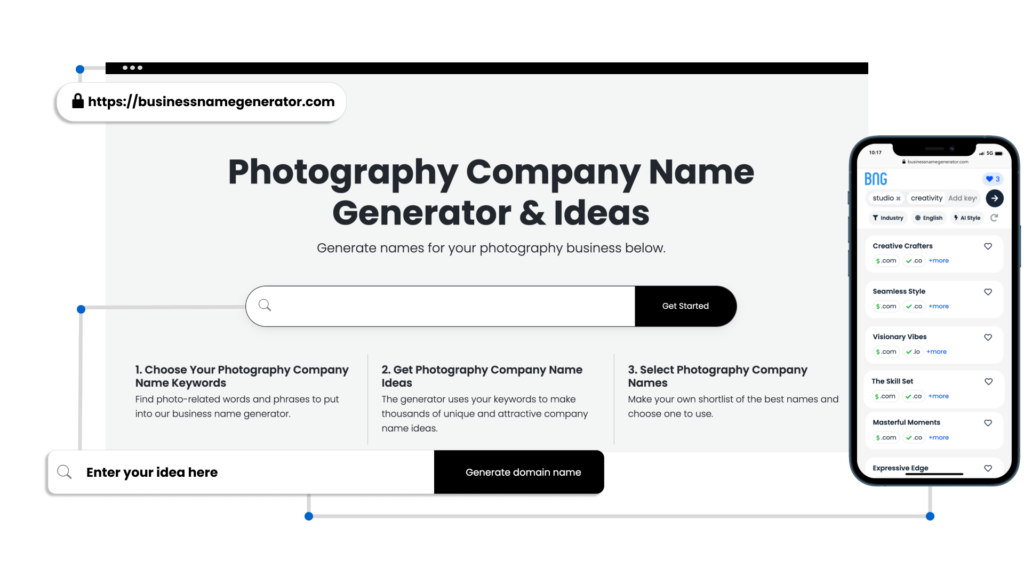 Free Photography Name Generator + (Instant Availability Check)
